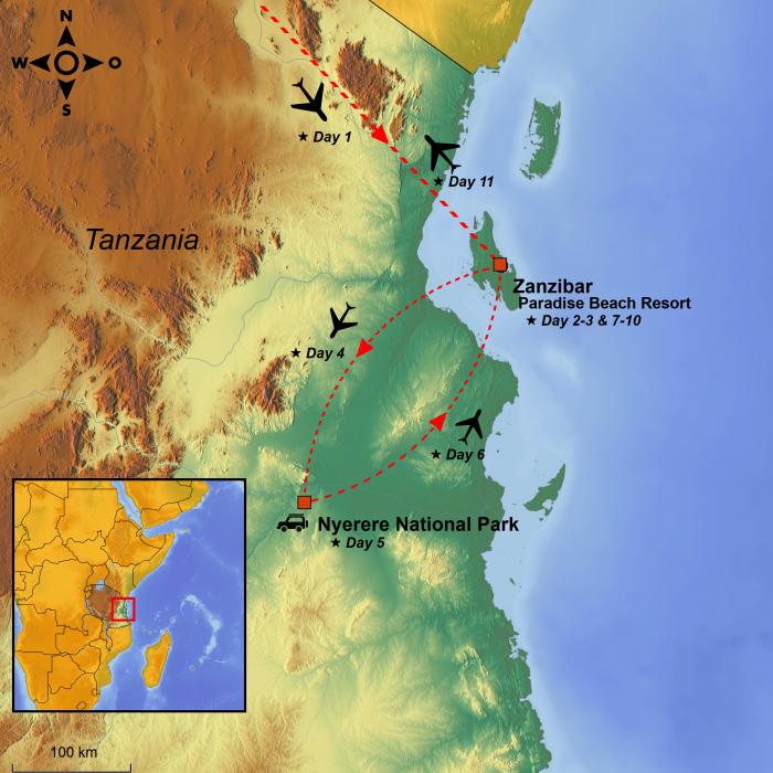 Zanzibar & safari in Nyerere - Book Southern Tanzania safari here!